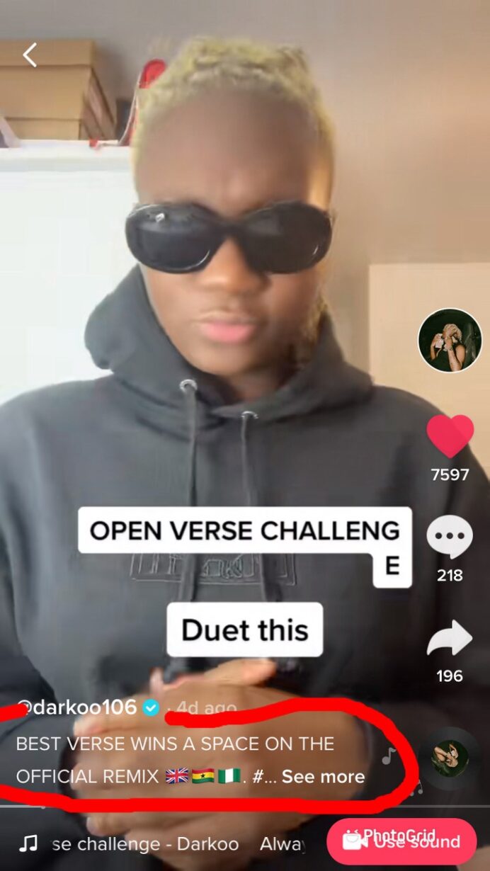 Darkoo Decides To Remix Her Song With Black Sherif After Several ...